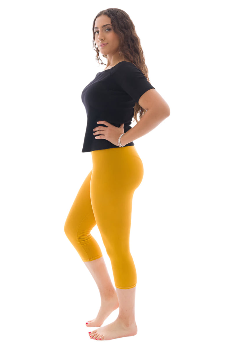 Mustard Yellow - Capris – Just Cozy